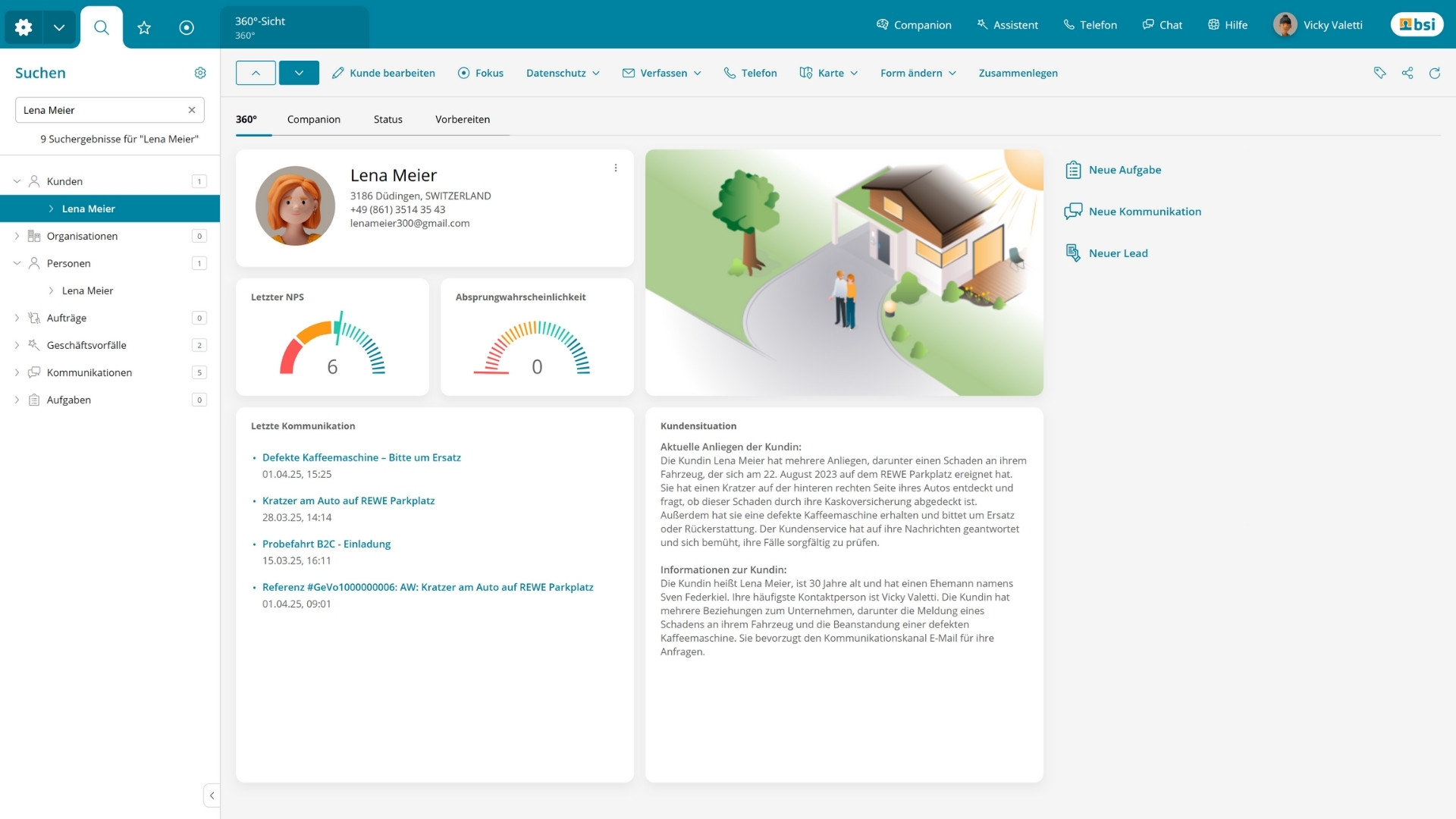 Die generative 360°-Sicht in der BSI Customer Suite